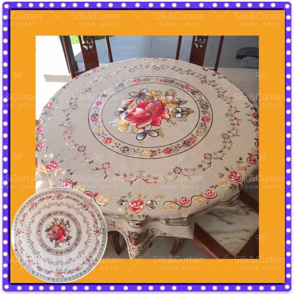 Lapik meja makan bulat ( 6 kerusi ) / New design 2021 / Ready Stock ...