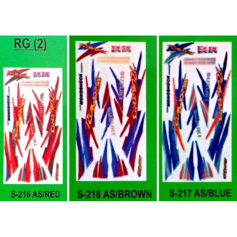 🔥SUZUKI RG(2) Body Sticker🔥All Color🎉READY STOCK🎉 | Shopee Malaysia