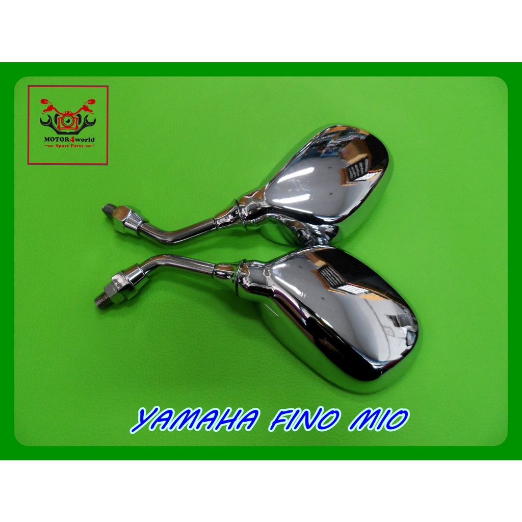 YAMAHA FINO MIO-MIRROR SET MODEL FRESH "CHROME" (10 mm.) // Side Short ...