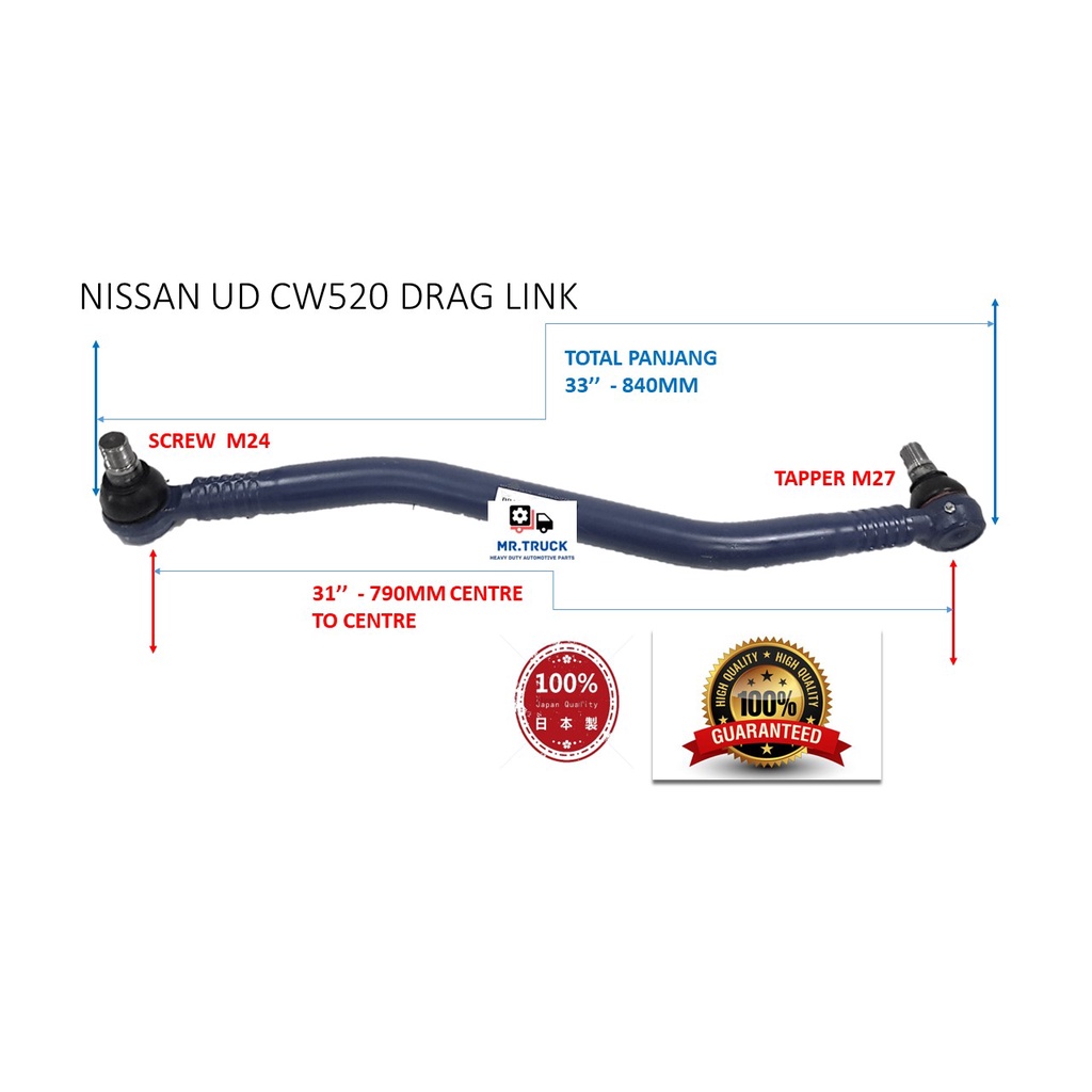NISSAN UD CW520 TRUCK DRAG LINK 48510-00Z78 | Shopee Malaysia
