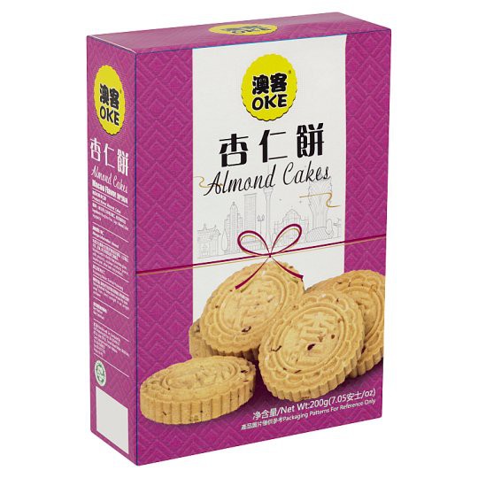 Oke Almond Cakes Macao Flavor 200g 澳客粒粒杏仁饼 (10 Pcs) | Shopee Malaysia