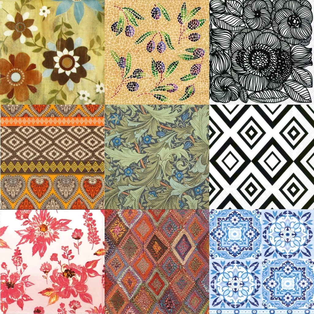 Napkin TISSUE DECOUPAGE EUROPEAN – Batik & Mosaic Motif D | Shopee Malaysia