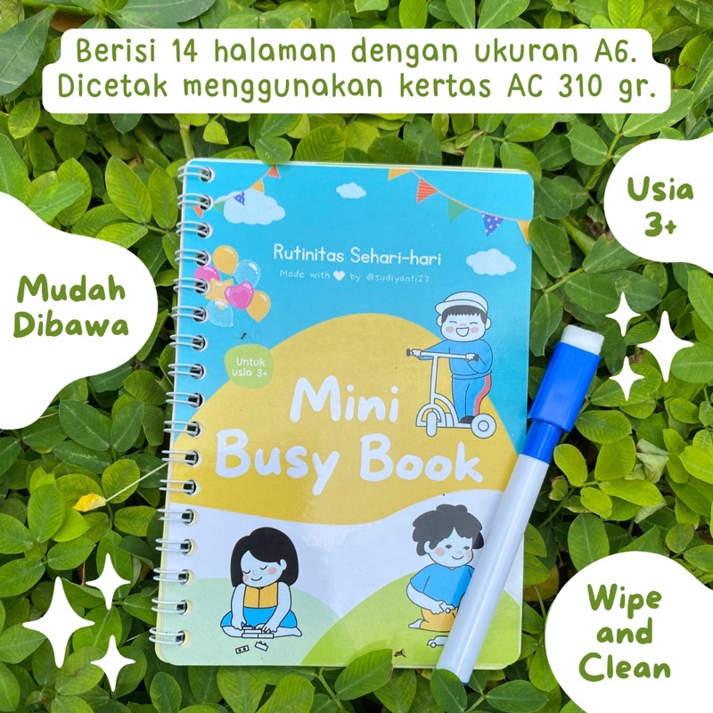 Mini Busy Book For Ages 3+ by @sudiyanti27 | Shopee Malaysia