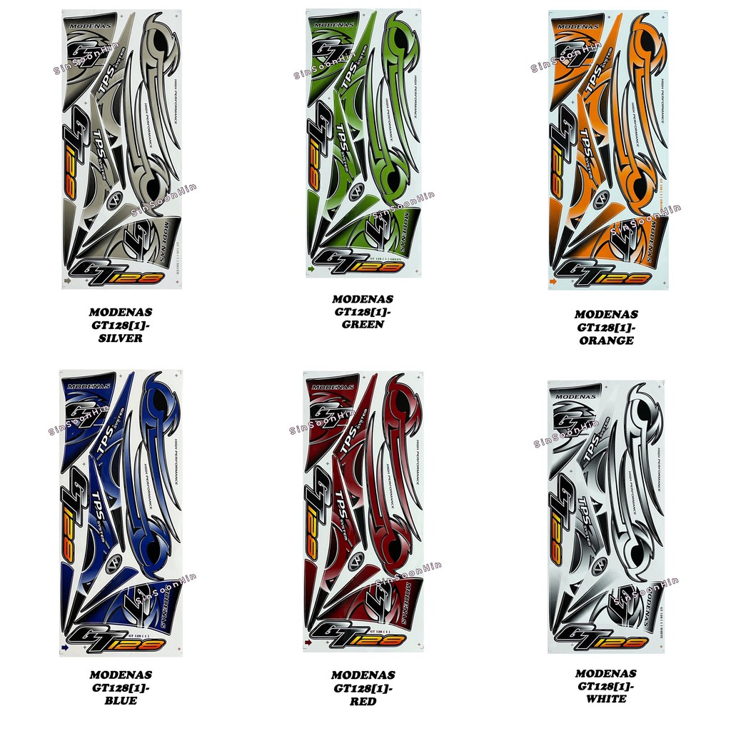 MODENAS GT128 (1) Body Sticker / Stripe | Shopee Malaysia
