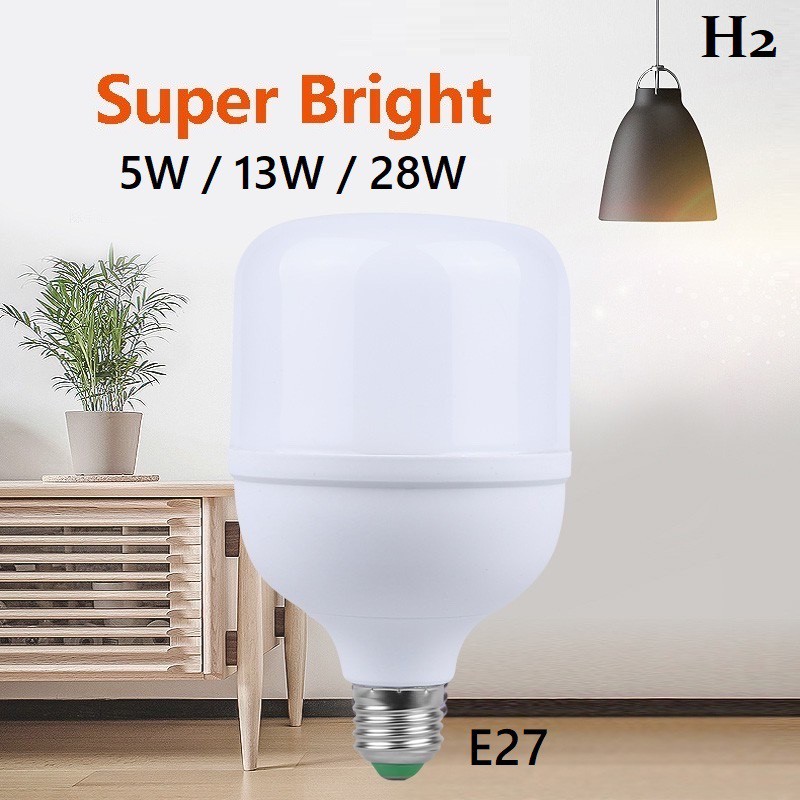 H2 E27 Super Bright LED Bulb 5W 13W 28W 38W 48W 58W LED Spotlight Table ...