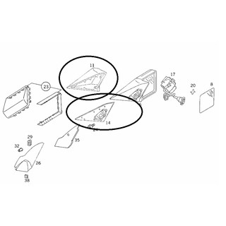 Mercedes E-Class W124 C-Class W201 190ETAIWAN Side Mirro Rubber Seal ...