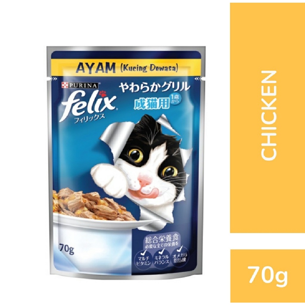 Purina Felix Wet Cat Food Pouch 70g | Shopee Malaysia