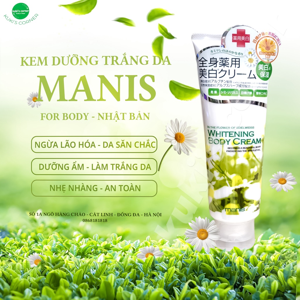Japanese MANIS SKIN WHITENING CREAM - WHITENING BODY CREAM 150G ...