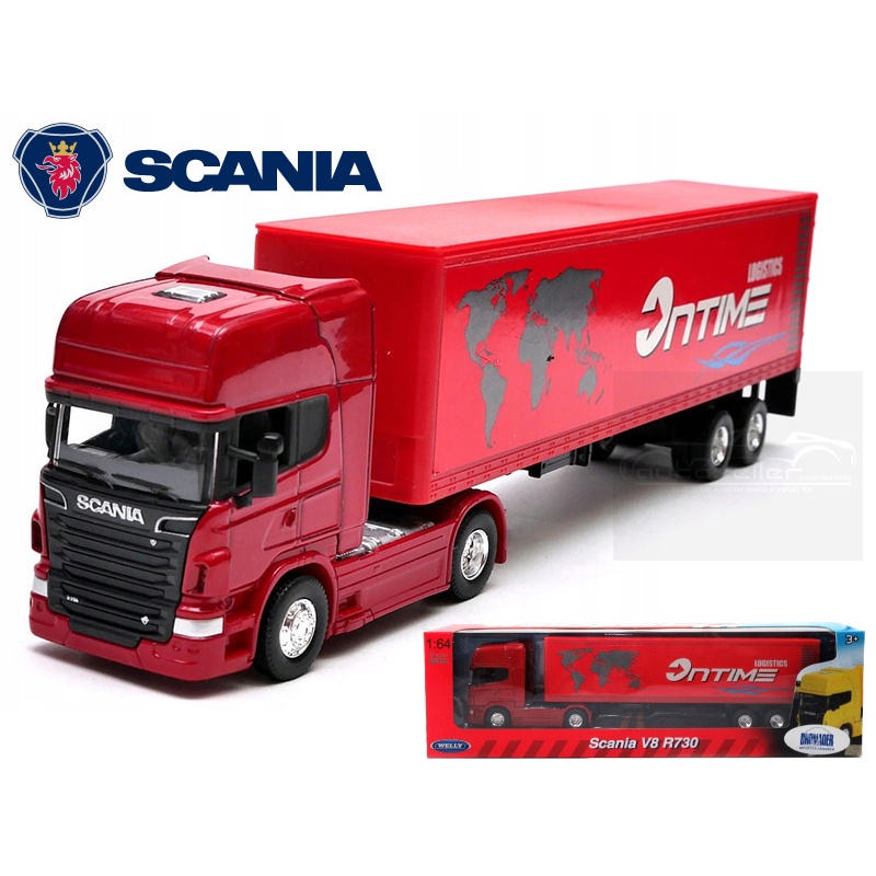 SCANIA V8 R730 (1:64) LOGISTIC CONTAINER TRAILER METAL DIECAST MODEL ...