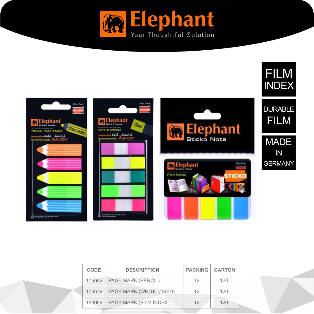 Elephant Sticky Note Page Mark - Pencil | Shopee Malaysia