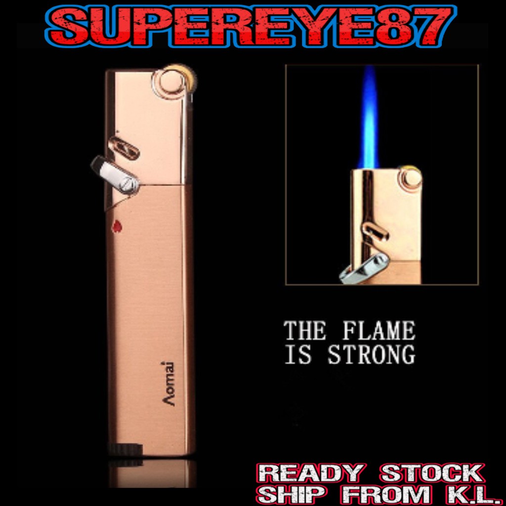 Aomai Jet Flame Lighter Windproof slim gas lighter Elegant torch ...