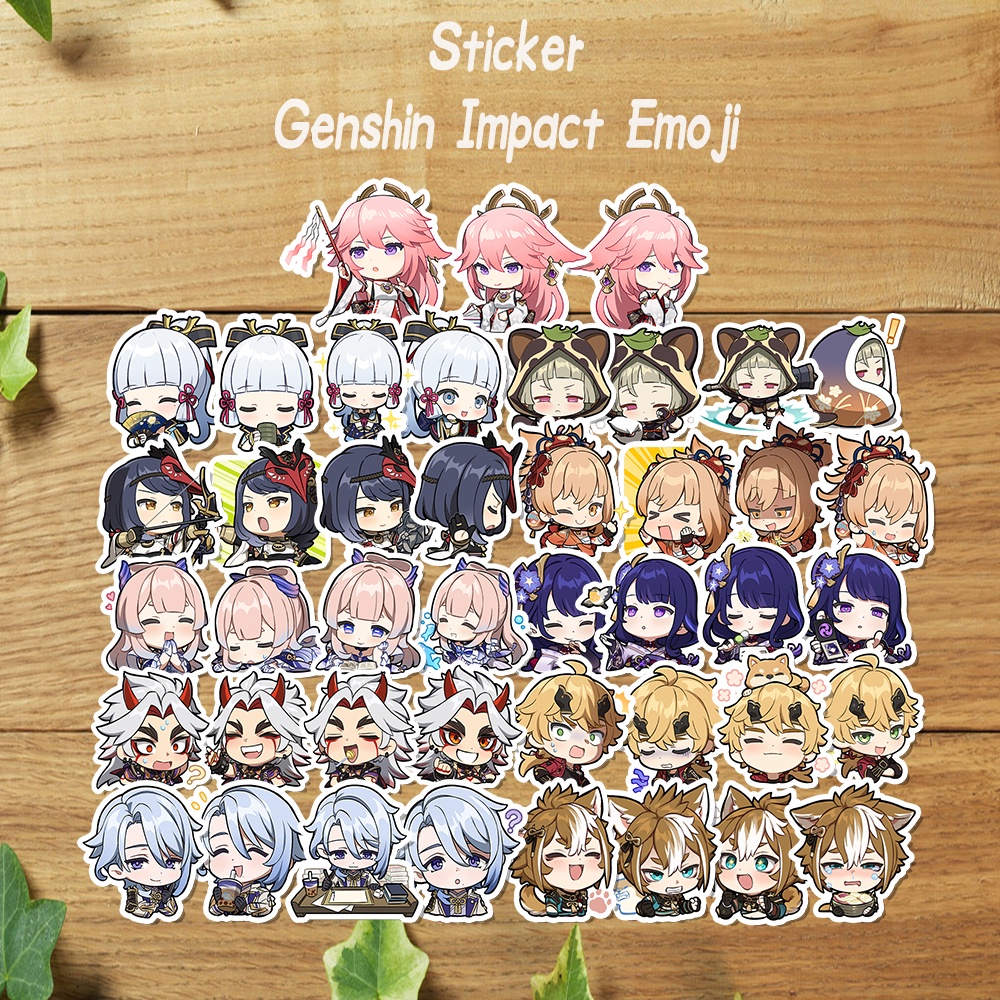 Genshin Impact Emoji Vinyl Sticker / Genshin Inazuma Character Sticker ...