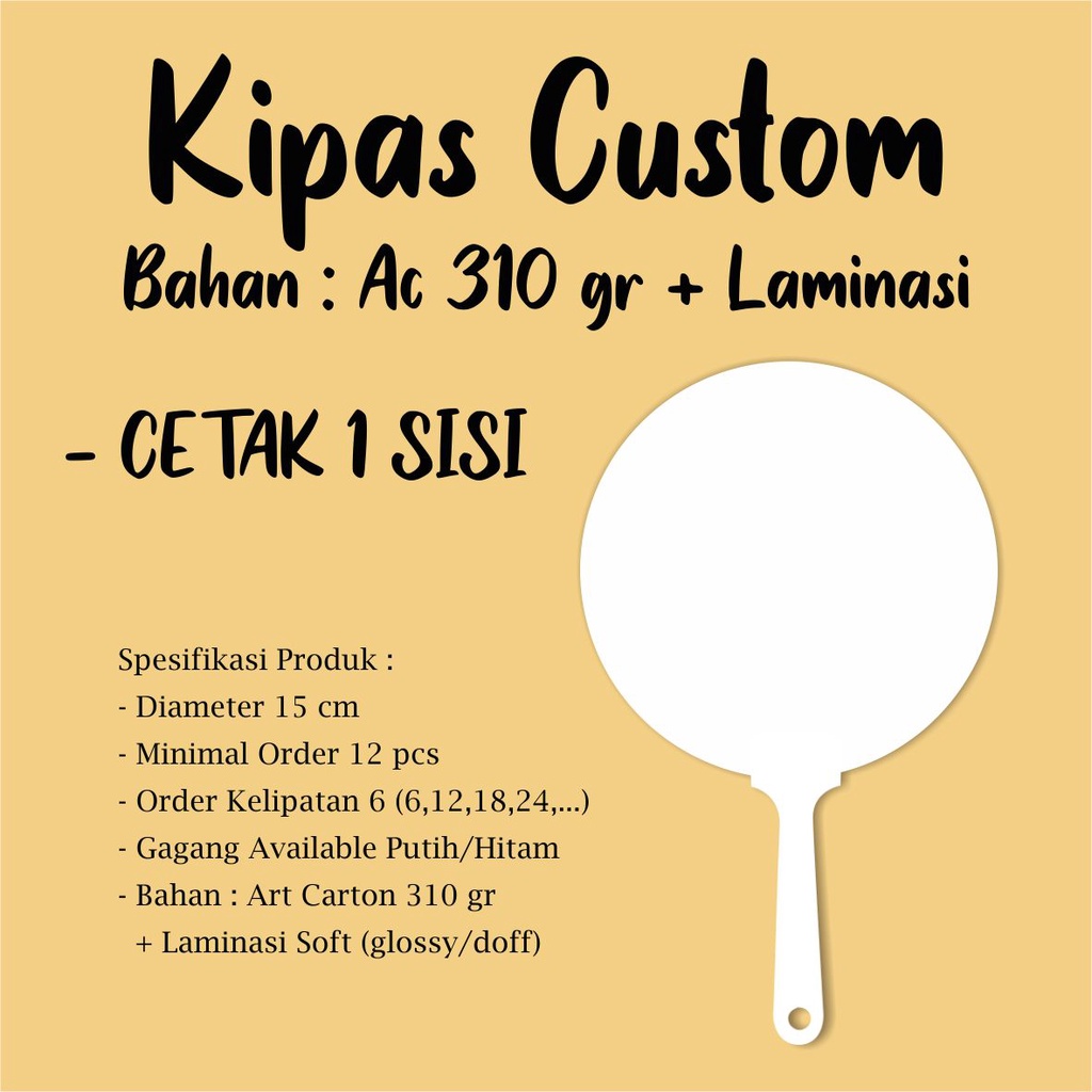 Custom Fan/HANDFAN, SOUVENIR Fan, Promotional Fan - 310 GR AC Material ...
