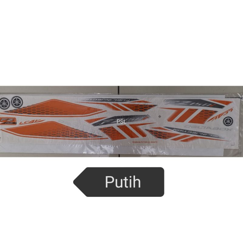 Yamaha FZ 150i (3) Body Sticker / Strike / Stripe Warna Putih | Shopee ...
