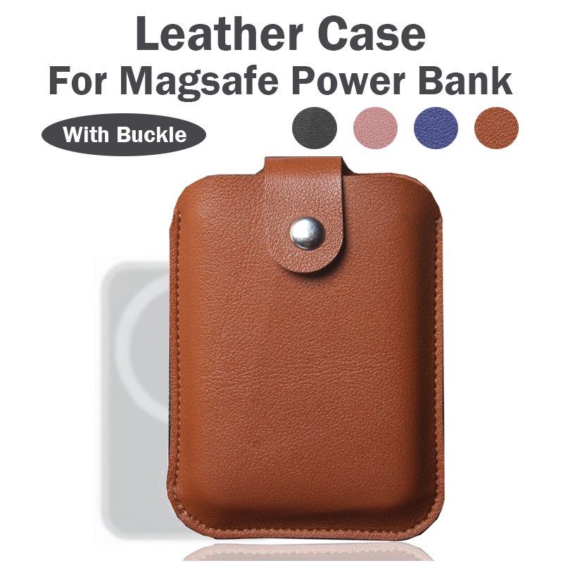 Magsafe Charger Case For Magsafe Power Bank Protective Case Leather ...
