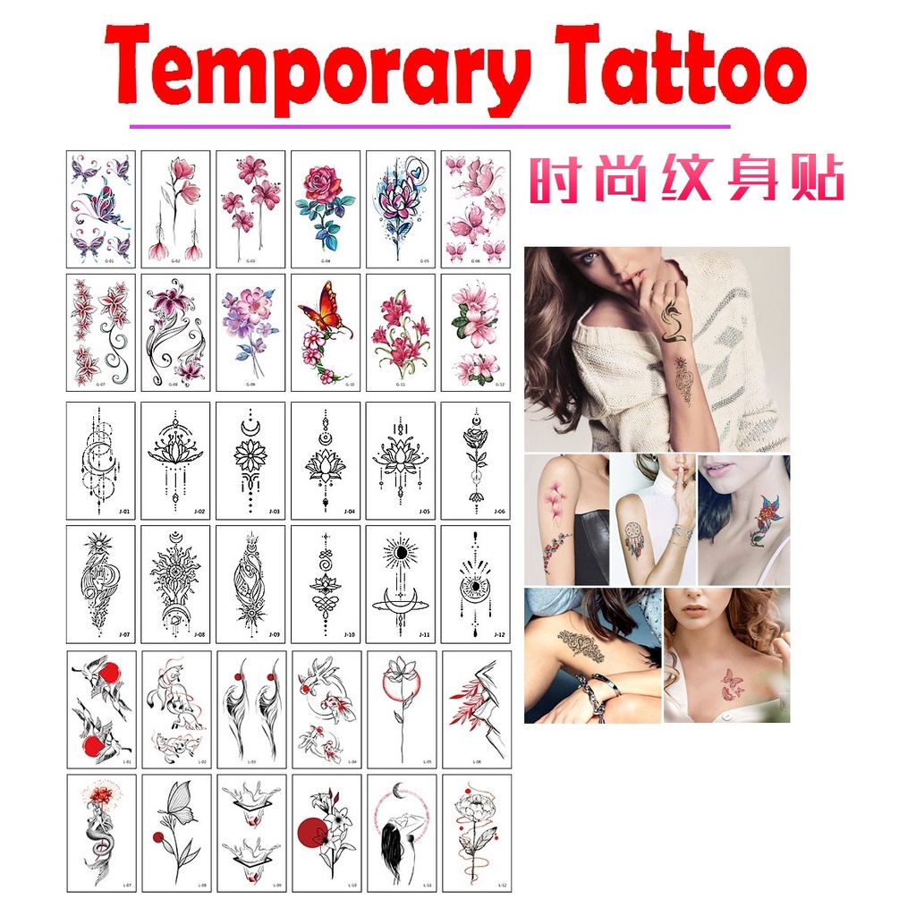 🔥 30pcs/set Temporary Tattoo Sticker Sexy Tattoos Small Sticker ...
