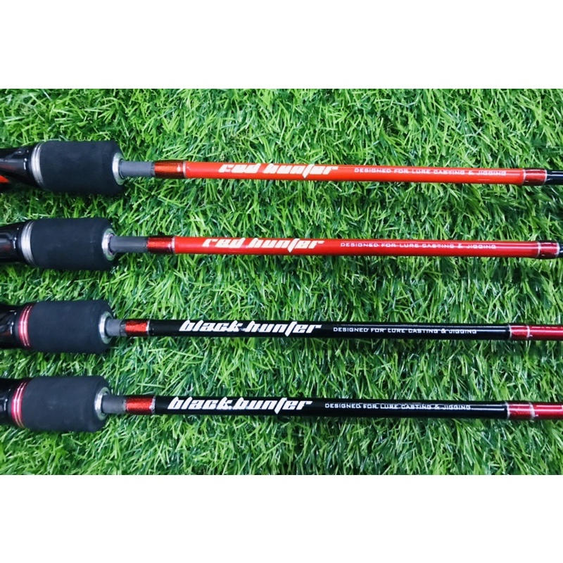 EUPRO RED HUNTER BLACK HUNTER BUTT JOINT SPINNING ROD | Shopee Malaysia