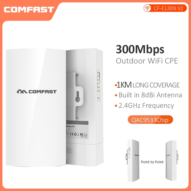 COMFAST 1KM long Range Stable Transmission Outdoor CPE 300Mbps Wireless Bridge AP Wifi Repeater ...