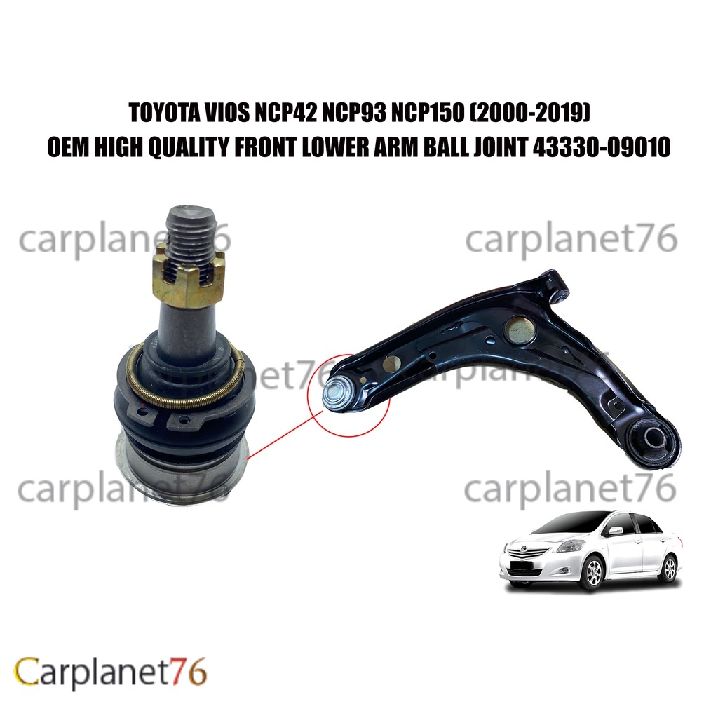 TOYOTA VIOS NCP42 NCP93 NCP150 (2000-2019) FRONT LOWER ARM BALL JOINT ...