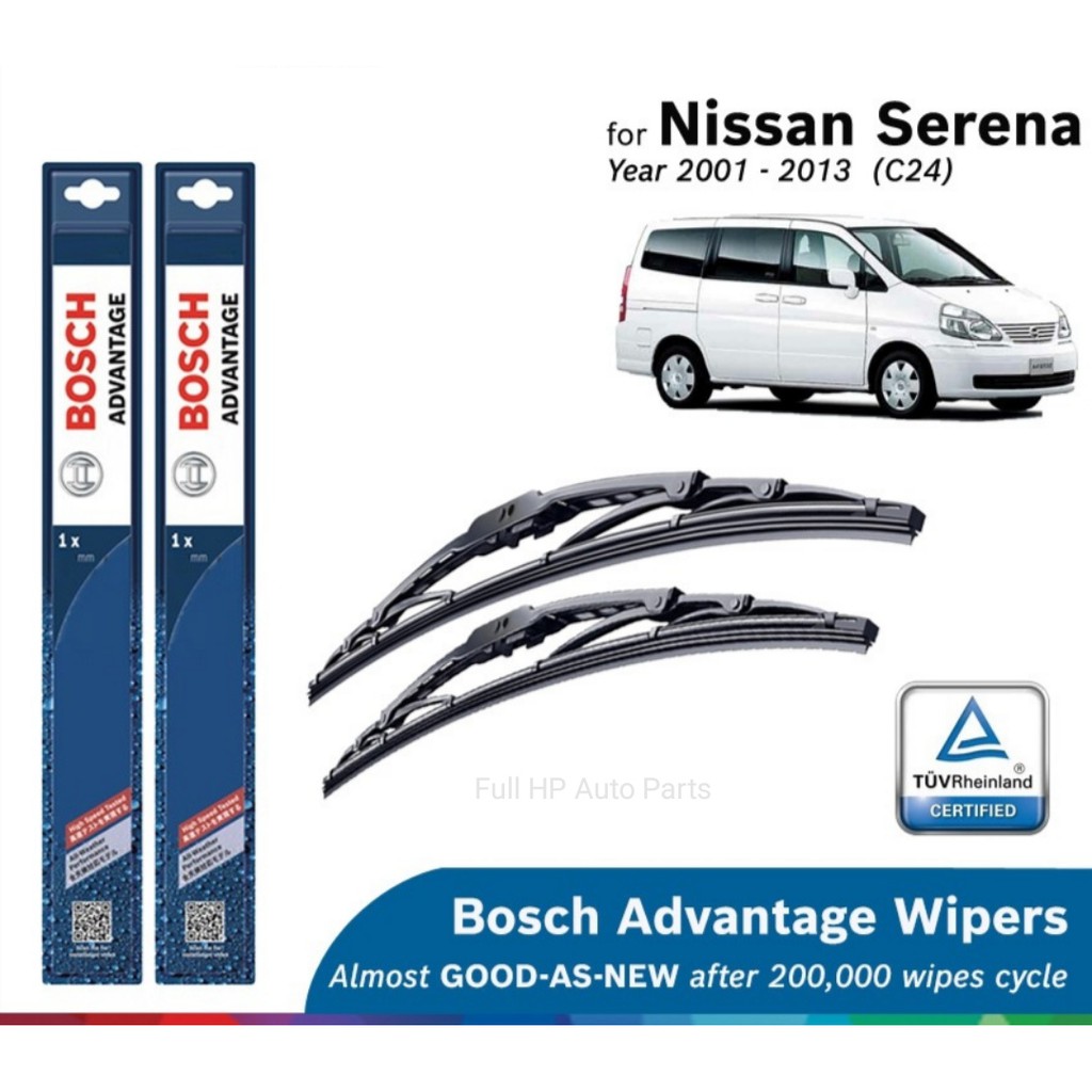 Bosch Advantage U Hook Wiper Set for Nissan Serena C24 (26"/14") | Shopee Malaysia