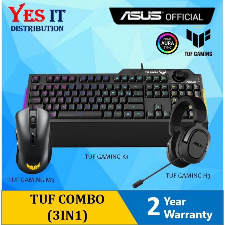 ASUS TUF Gaming Gear Combo ( TUF Gaming Keyboard K1 / TUF Gaming Mouse ...