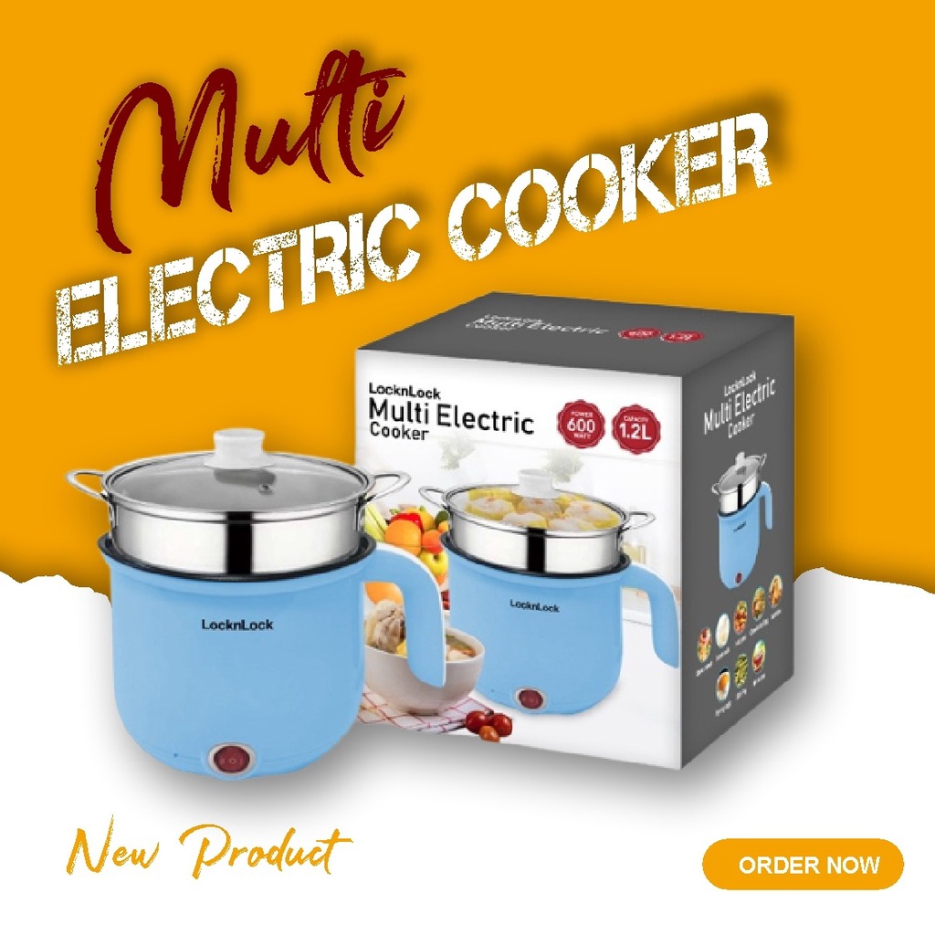 Electric Multi Cooker Pot/Electric Pot Steamer LOCKNLOCK | Shopee Malaysia