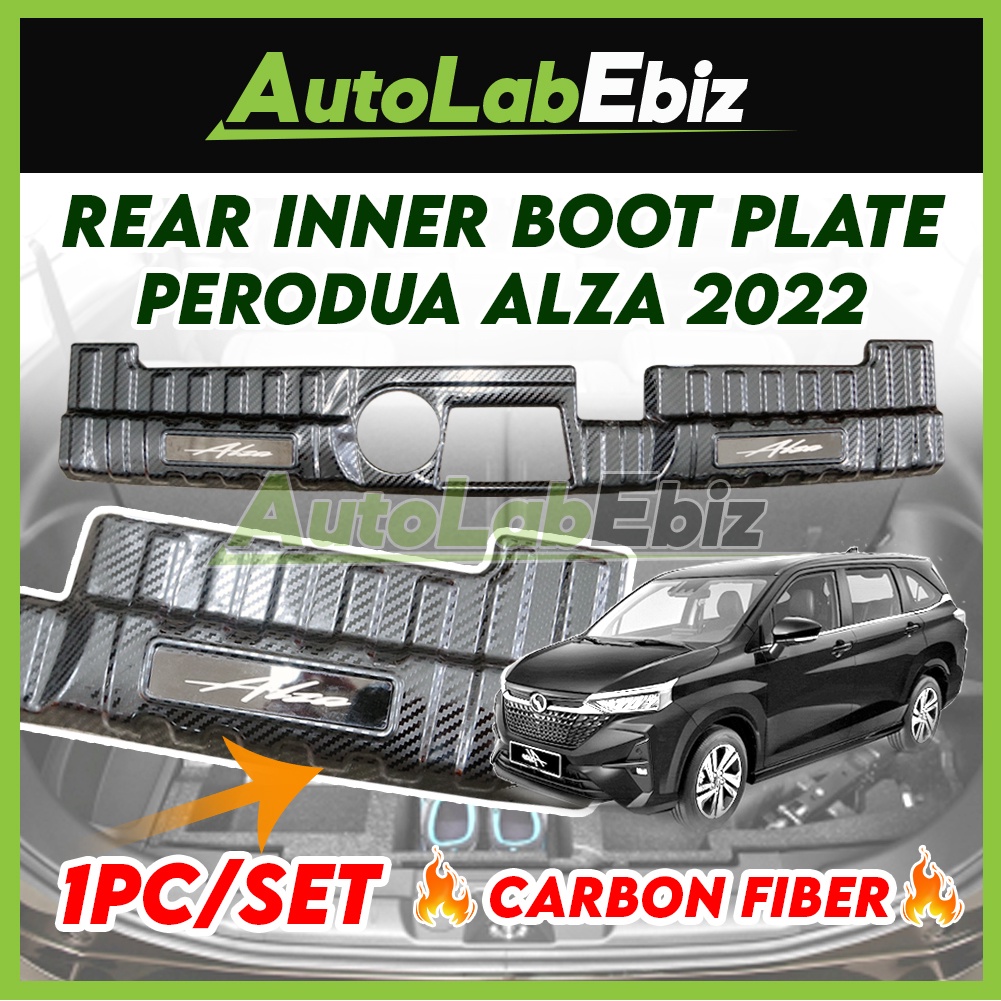 [CARBON FIBER] Perodua ALZA 2022 Rear INNER Bumper Boot Plate Guard ...