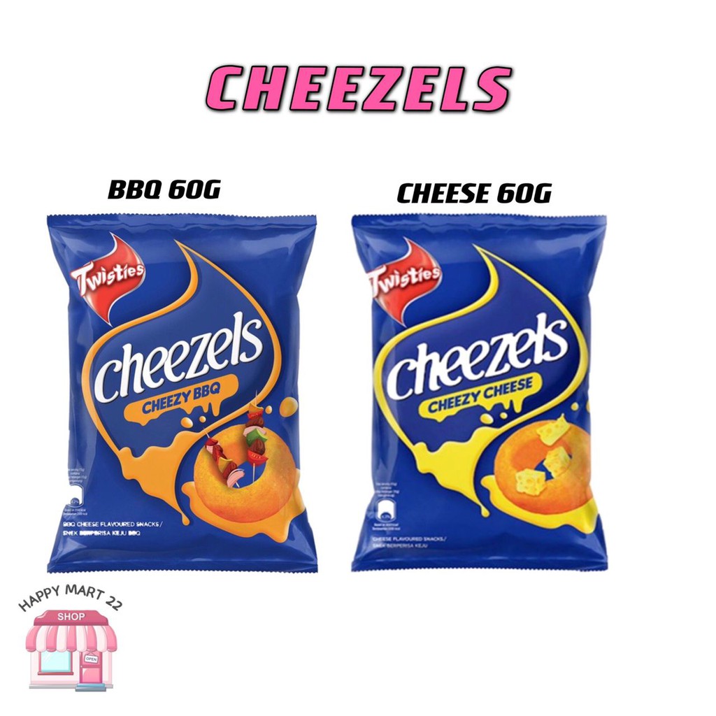 TWISTIES Cheezels Cheezy Original / Bbq Cheese Rings [60G] | Shopee ...