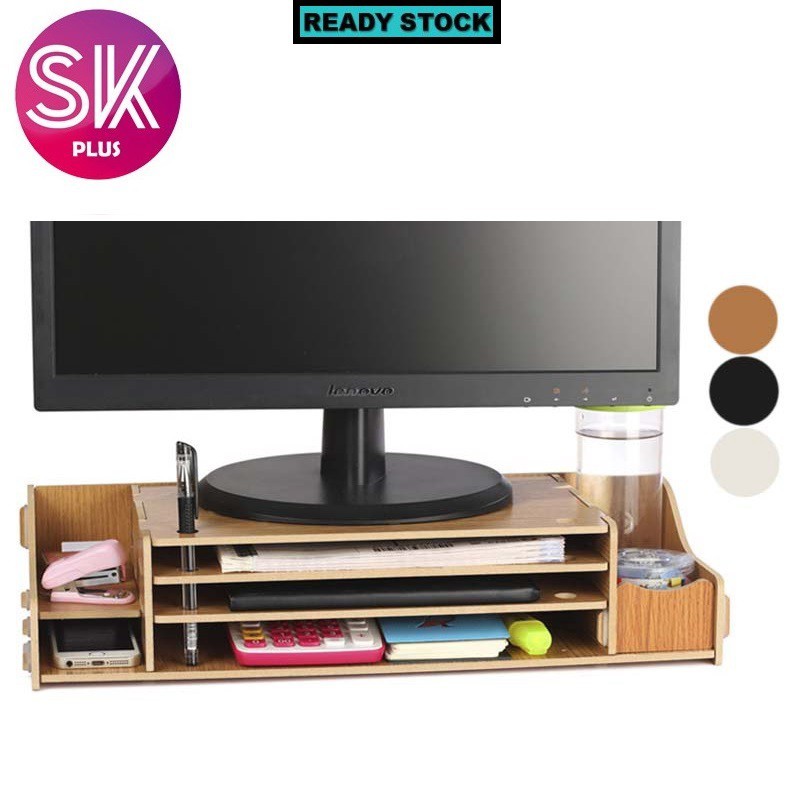 🌟 Ready Stock 🌟 SKPLUS Wooden Computer Display Increased Height ...