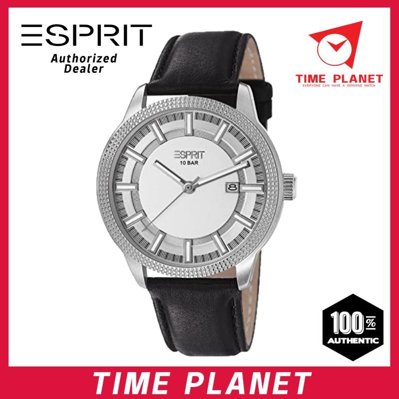 ESPRIT ES106361002 Men's Watch XL Hemet Analogue Quartz Leather (100% ...