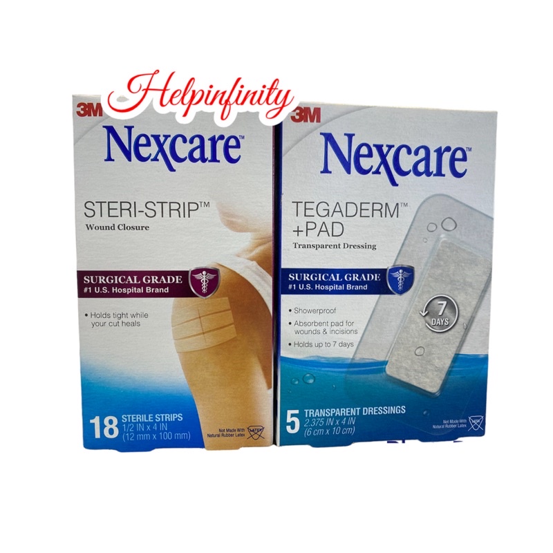 3M Nexcare Steri-Strips Wound Closer 18s / 3M Tegaderm + Pad 6cm x 10cm ...