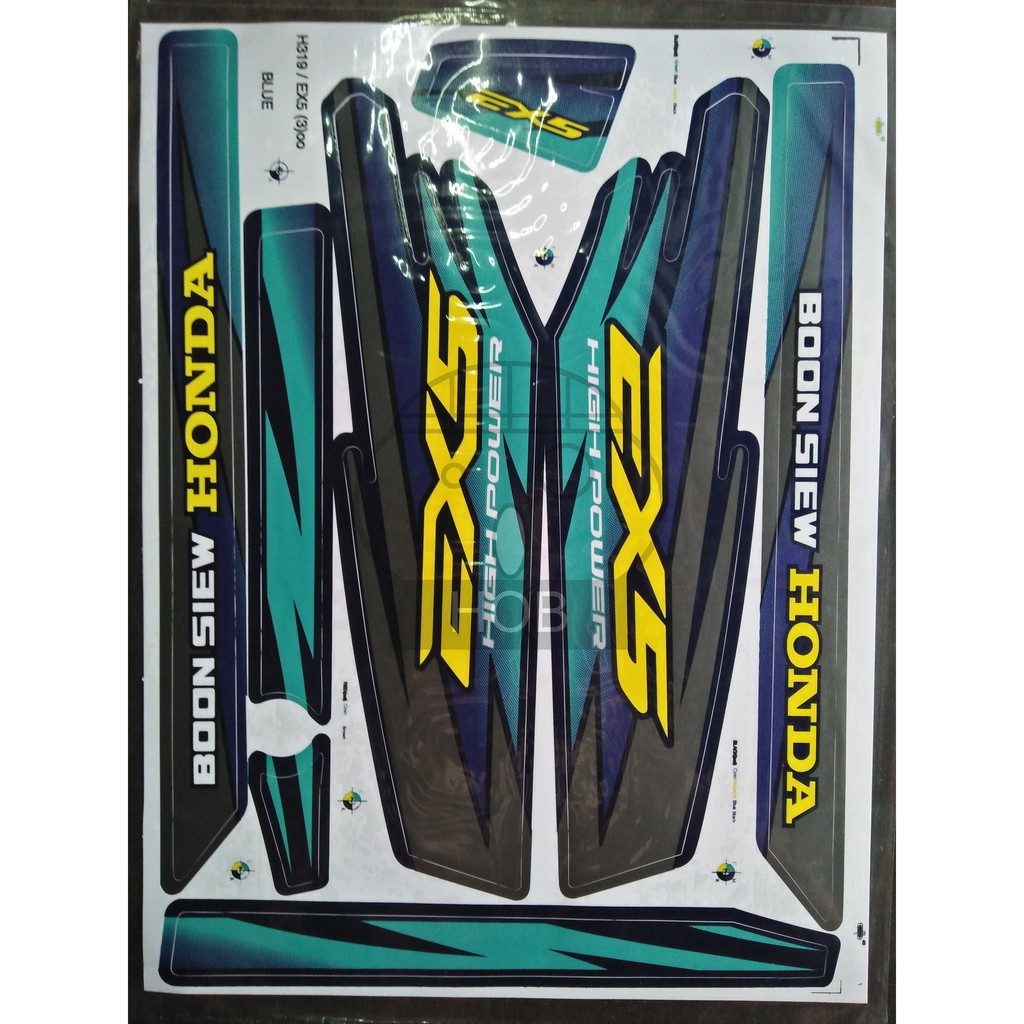 Honda EX5 (3) High Power Body Sticker Stiker - Stripe Strike | Shopee ...