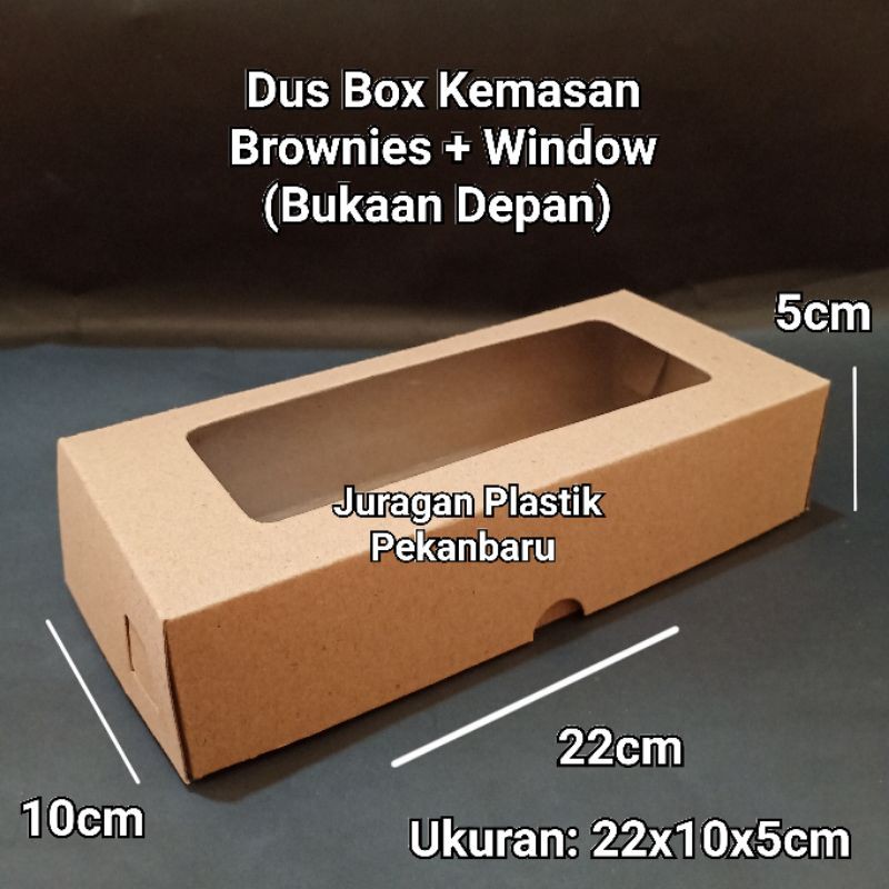Kraft Brownies Box + Window 22x10x5 cm / Chocolate Brownie Packaging ...