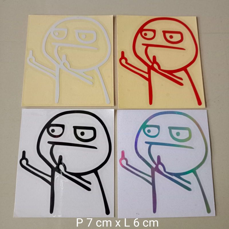 Quality animated middle finger fucek cutting stickers | Shopee Malaysia