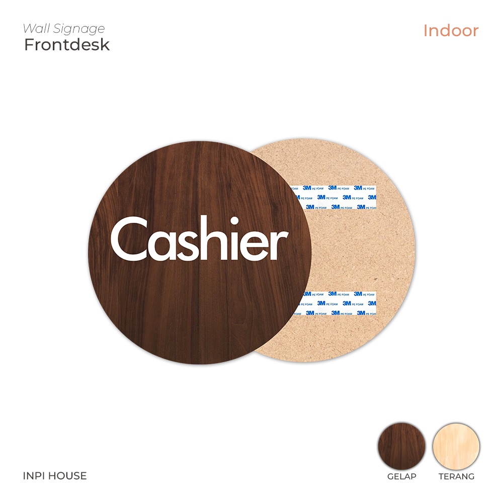 Cashier signage - wall sign cashier - cashier Writing sign - Brown ...