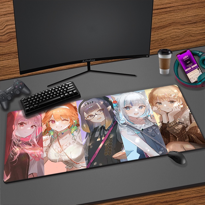 Hololive Gawr Gura cm Large Kawaii Mouse Pad PC Laptop Gamer Anime ...
