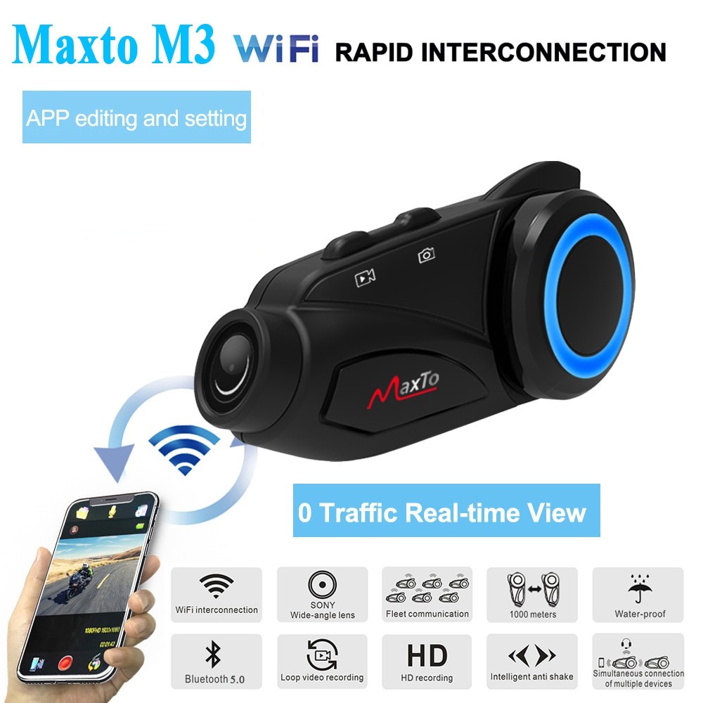 {READY STOCK} Maxto M3 Motorcycle Helmet Intercom Bluetooth & WIFI ...
