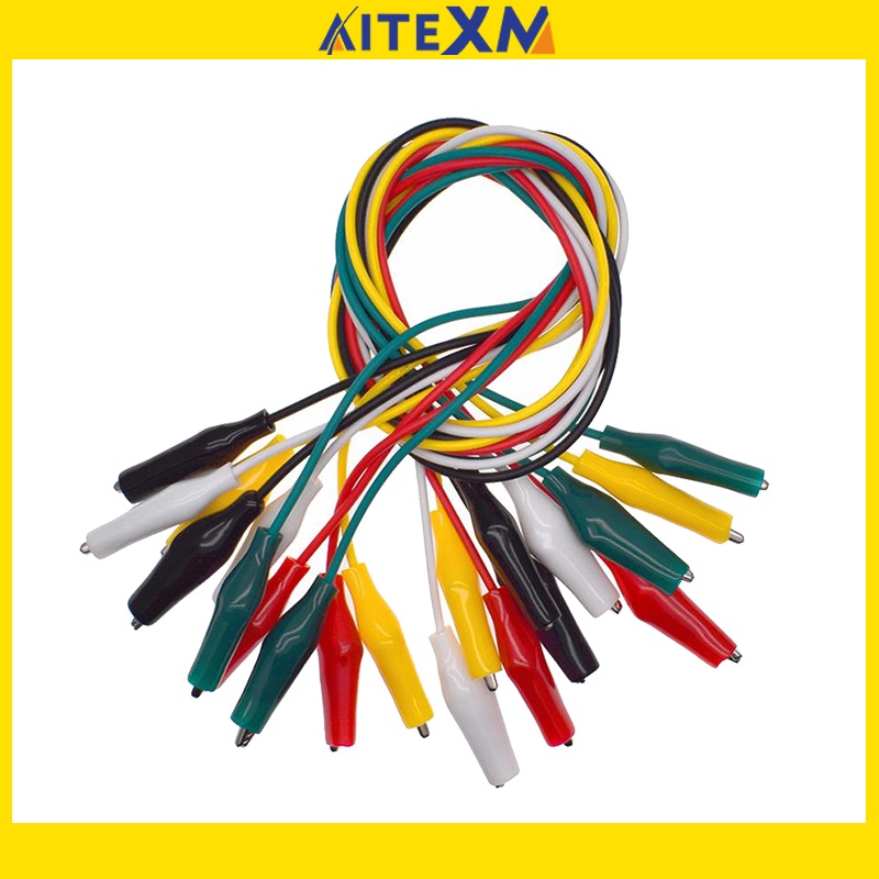10pcs Alligator Clips Electrical DIY Test Leads Alligator Double-ended ...