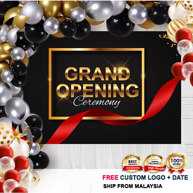 Banner Decoration / Backdrop - Grand Opening | Shopee Malaysia