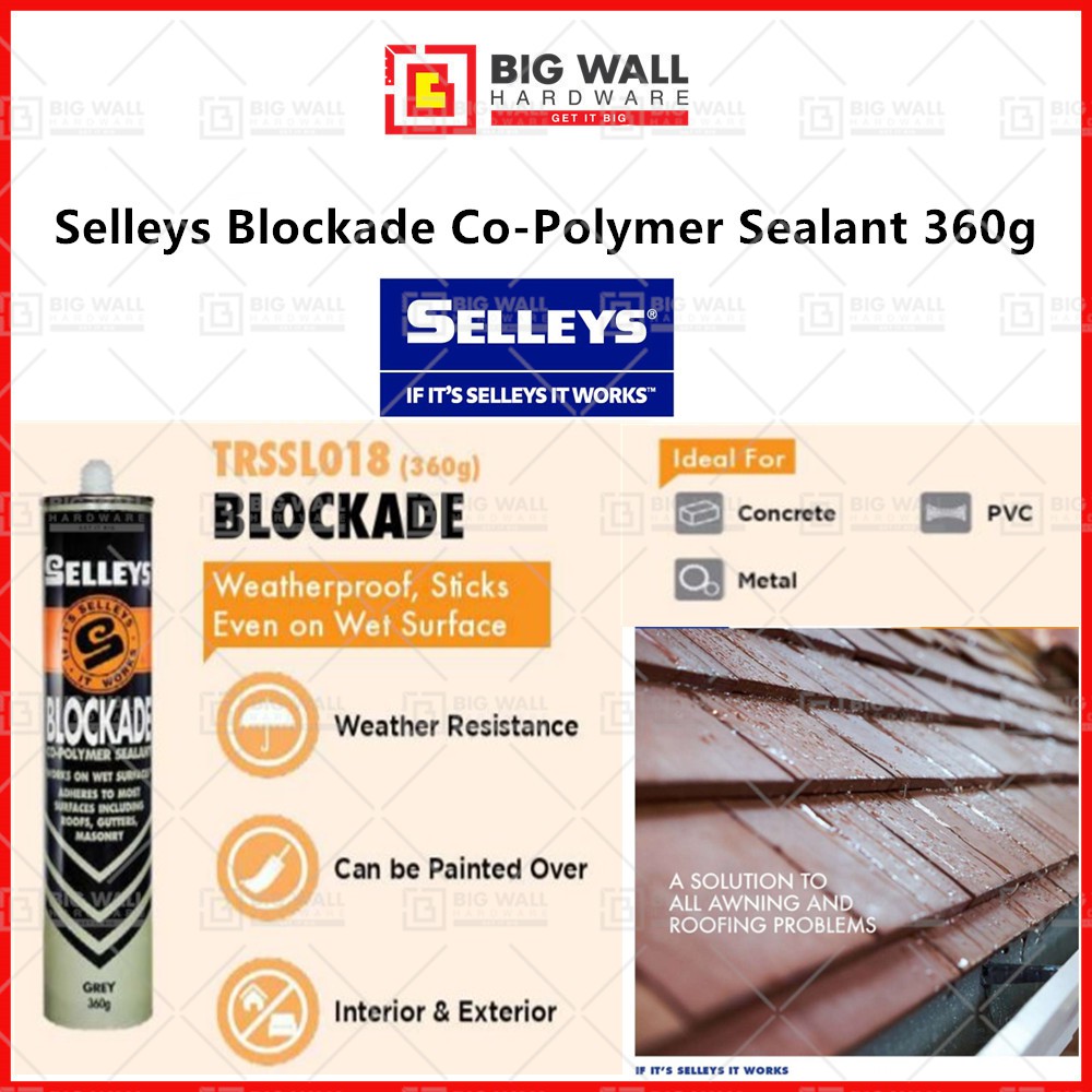 Selleys Blockade Co-Polymer Sealant 360g Neutral Silicone Seal Roof ...