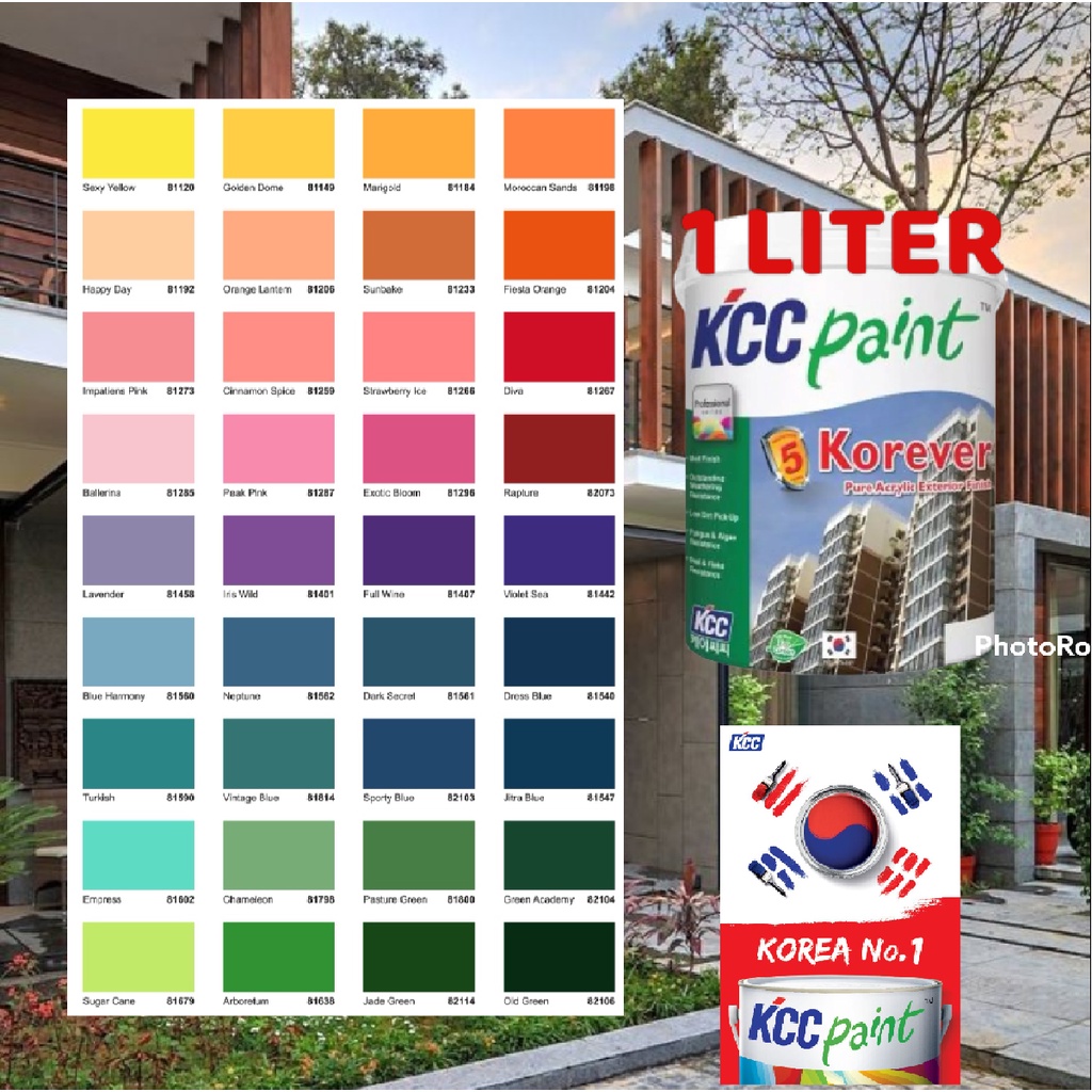 SINAR KCC 1 LITER KOREVER PURE EXTERIOR MATTE WALL PAINT 5 YEARS CAT ...