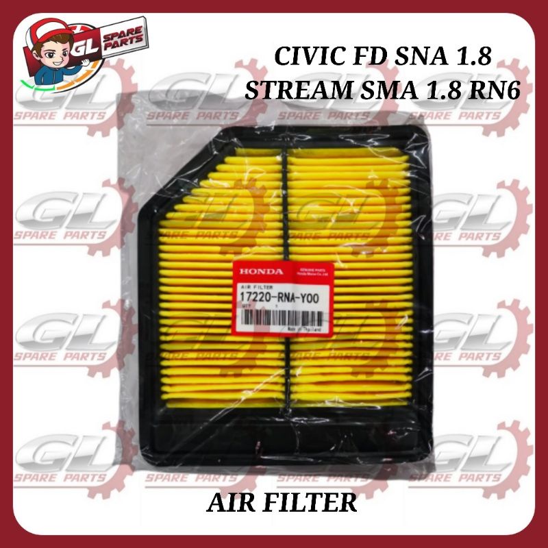 AIR FILTER HONDA CIVIC SNA FD 1.8/STREAM SMA RN6 1.8 [2006~2011] (17220 ...