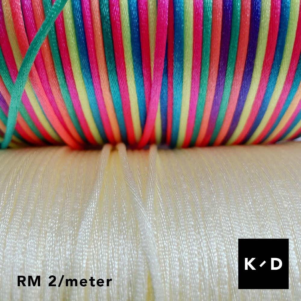 Tali Nylon Satin Colour Paracord Macrame Rattail Bracelet Braided ...