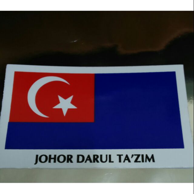 STIKER BENDERA NEGERI JOHOR / JOHOR STICKER / STIKER MOTOR KERETA ...