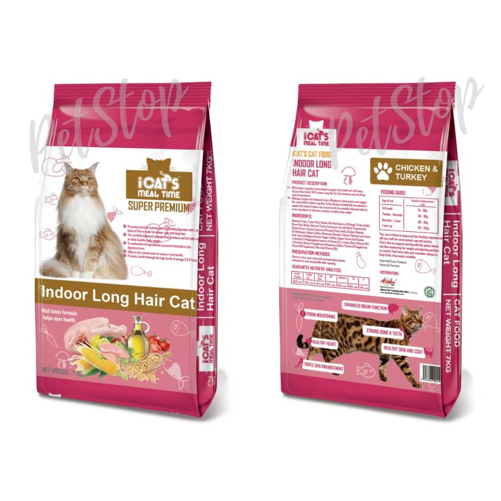 iCats Indoor Long Hair (Cat Food) 7KG | Shopee Malaysia