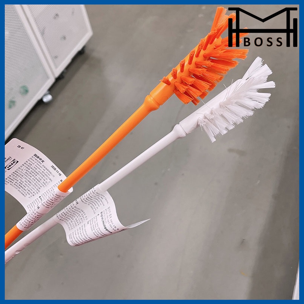 BOTTLE BRUSH 43CM WHITE ORANGE BOTTLE CLEANER TOOL BERUS BOTOL DISH ...