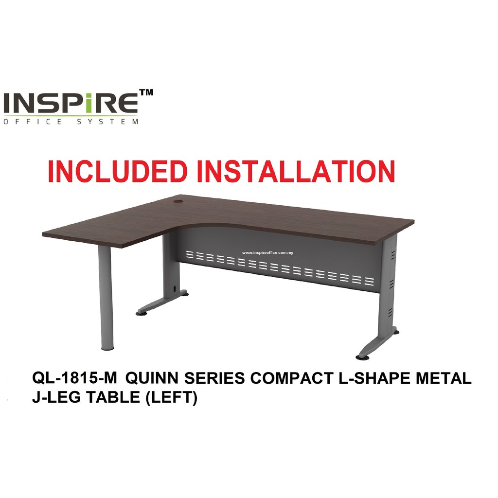 QUINN SERIES QL-1815-M COMPACT L-SHAPE METAL J-LEG TABLE | Shopee Malaysia
