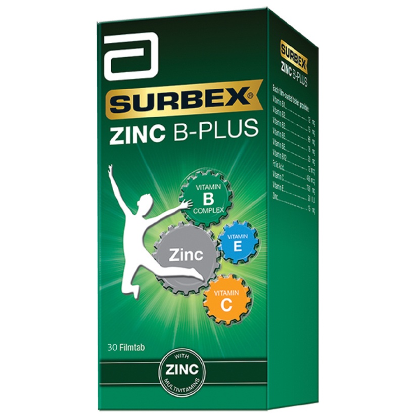 Abbott Surbex Zinc B Plus (30's Tablets) for Fertility (NEW PACKAGING ...