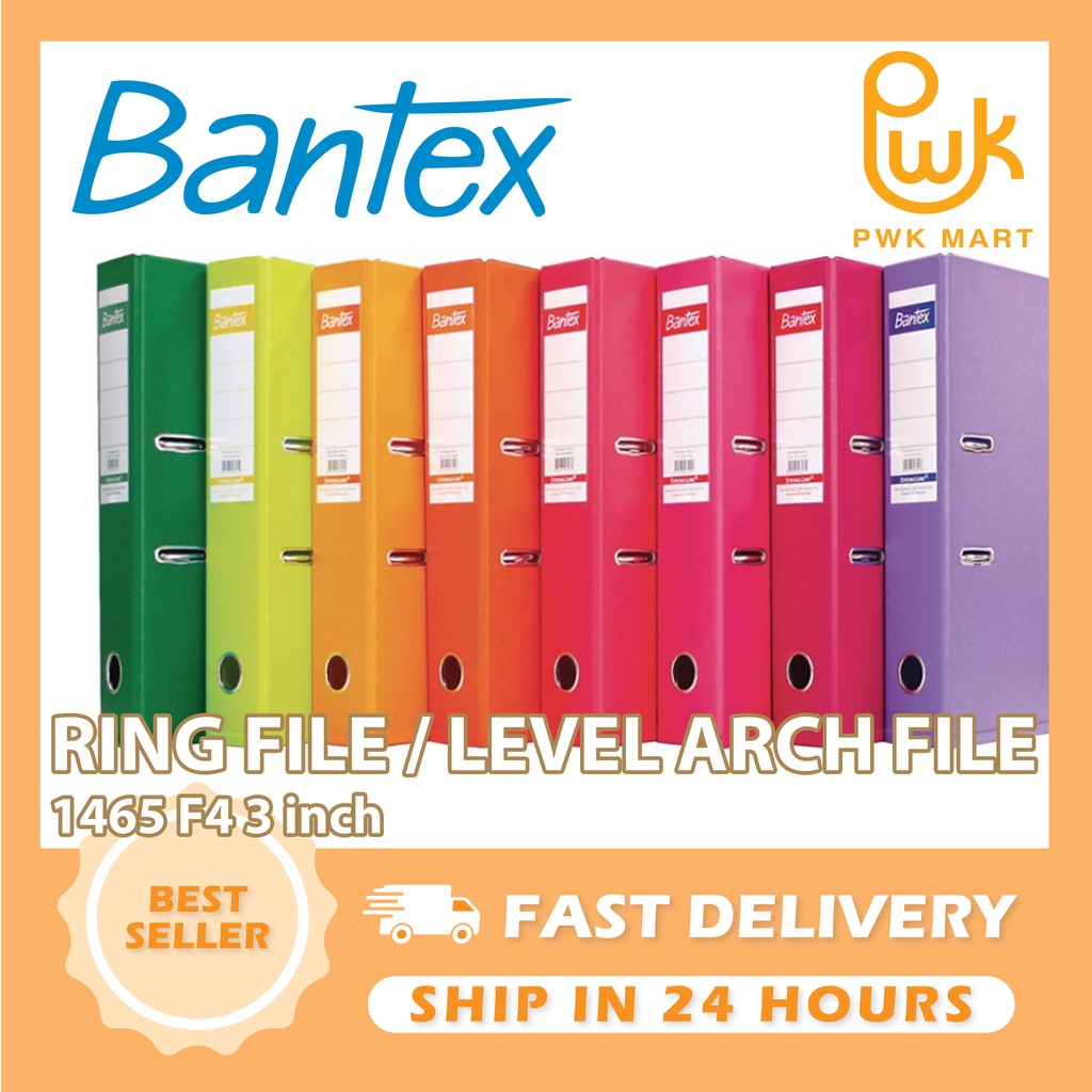🔥BEST QUALITY🔥F4 BANTEX COLOR PVC RING FILE/Hard Cover Level Arch File ...