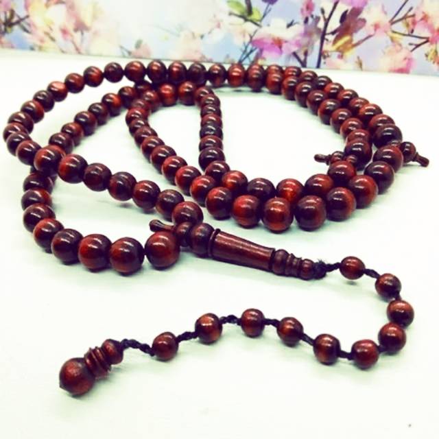 MERAH Tasbih 99 grains AKAR BAHAR FLOW ROPE RED color size 8mm | Shopee ...